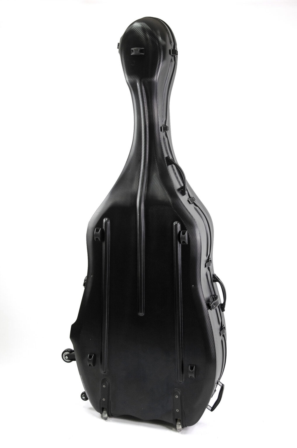 HQ Polycarbonate Double Bass Case - Brushed Silver - Bass Works Australia